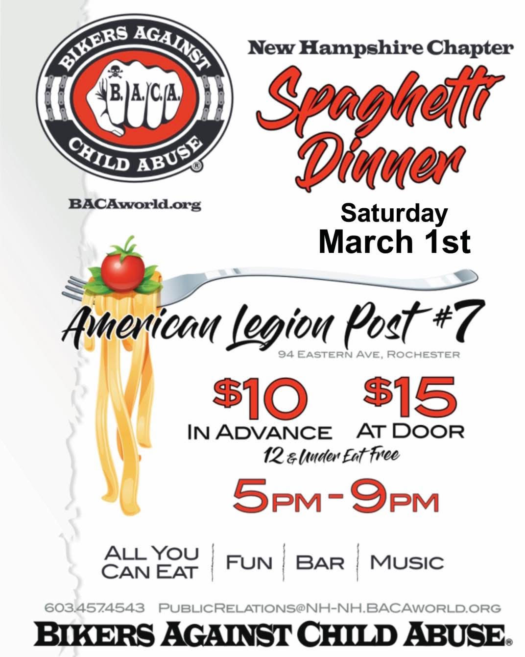 BACA Spaghetti Dinner | WFEA 1370AM